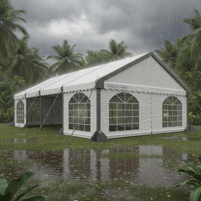 China Waterproof PVC Aluminum Party Marquee Tent Storm Resistant for Colombia Rainy Season for sale