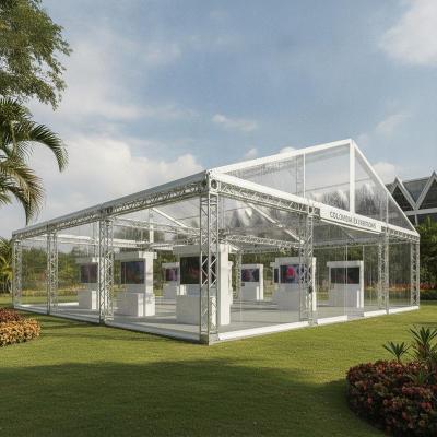 China Transparent Glass Wall Aluminum Party Marquee Tent for Colombia Exhibitions for sale