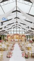 China Atrium Tent Semi Transparent Roof Coastal Wedding Marquee Beach Ceremony Venue for sale