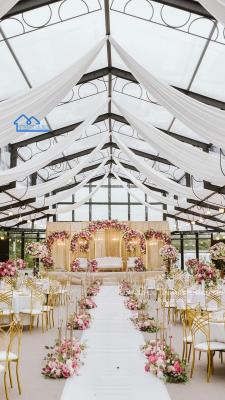 China Atrium Tent Semi Transparent Roof Coastal Wedding Marquee Beach Ceremony Venue for sale