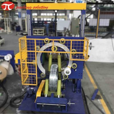 China Automatic Steel Wire Packing Machine Vertical Coil Wrapping Machine 400mm 600mm for sale