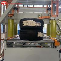 China 3Kw Horizontal Tire Packing Machine 120r/Min Conveyor Line Tire Wrapping Machine for sale