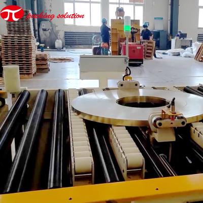 China Horizontal Copper Coil Wrapping Machine with Stacking System Dustproof 2T for sale