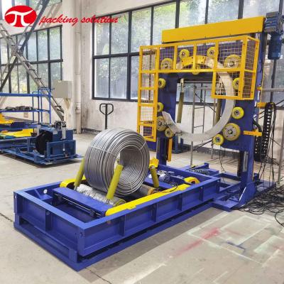 China Horizontal Coil Wrapping Machine Width 70mm-300mm 380V For Metallurgical Industries for sale