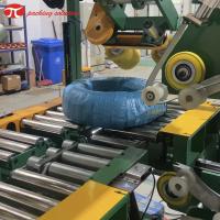 China GW600 Horizontal Pipe coil wrapping machine using knit tape as mail packing material for sale