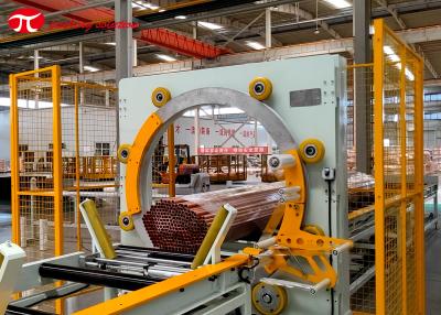 China Copper tube horizontal wrapping line with end stroage system for sale