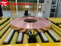 China Horizontal Copper Coil Packing Line 380V 4T with Turntable Wrapping Machine and Stacking System for sale