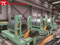 China Horizontal Automatic Steel Coil Wrapping Machine 600mm OD with Trolley and End Storage Station for sale