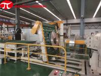 China Horizontal Steel Coil Wrapping Line /  Auto Packing Line 60-500mm Width With  Stacking System for sale