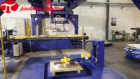China PLC Steel Coil Packaging Line OD 800mm 1400mm With Double Stacking System for sale