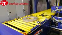 China Horizontal Steel Coil Wrapping Line 508/610mm ID Automatic Loading CE Approved for sale
