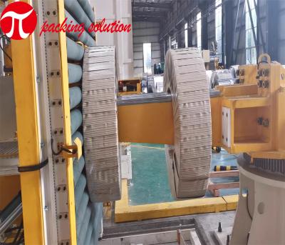 China Stretch Film Steel Coil Wrapping Line ID 508mm 4T Capacity Automatic Packing Machine for sale