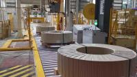 China 380V Automatic Steel Coil Packing Line With Stacking System And Unloading System for sale