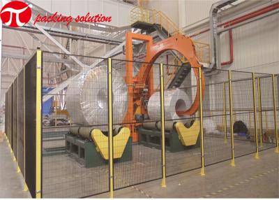 China Large Width Aluminum Wire Coil Packing Machine 800-2300mm Anti Collision PLC Control for sale