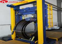 China Automatic Plastic Cable Packing Machine Pipe Coil Wrapper 50r/min 50mm Material ID for sale