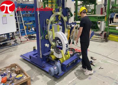 China PLC Control Vertical Tire Packing Machine 2.0KW for Car Truck Tyres OD 700-1400mm for sale