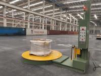 China Blue Automatic Pallet Wrapper Machine 1500kg 380V PLC Control Stretch Film Wrapping for sale