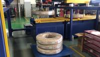 China 300mm ID Plastic Coil Packing Machine with Labeling and Unloading System 600-1200mm OD for sale