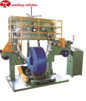 China 1200mm Coil OD Automatic Wrapping Machine , Coil Packaging Line With Motor Driven Conveyor for sale