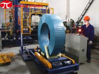 China Full Auto Aluminium Coil Stretch Wrapper Double-C Track Closed 220V OD 1100-2200mm for sale