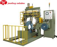 China 1200mm Coil OD Automatic Wrapping Machine , Coil Packaging Line With Motor Driven Conveyor for sale