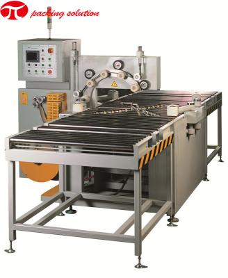 China Vertical Aluminum Coil Wrapping Machine 90r/Min Ring Speed PLC Automatic for sale