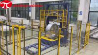 China Jumbo Aluminium Coil Automatic Stretch Wrapping Machine PLC Control 700-2000mm Width 380V for sale