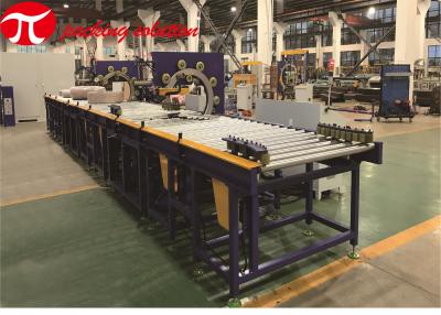 China HMI Operation Woven Tape Carbon Steel Wire Coil Stretch Wrapping Machine 800mm Width for sale