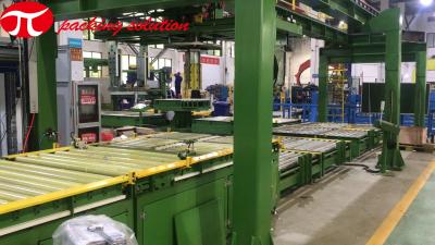 China Unmanned Copper Wire Wrapping Machine with Loading Unloading Conveyor Belt 700-900mm OD for sale