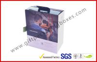 China Hard cover printing plastic earphone hook gift boxes , Customized electronic product gift box for sale