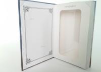 China Personalized Paper Gift Packaging Box, Uv Coating / Foil Stamping Book Shape Rigid Gift Boxes for sale