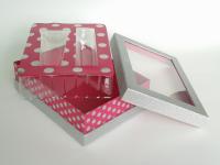 China Fashion Glitter Rigid Gift Boxes With Plastic Tray, Customized Coated Paper Cosmetic Packaging Box for sale