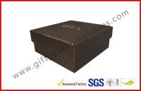 China Embossed Apparel Gift Boxes Paper Wrapping Box Silver Logo Moisture Proof for sale