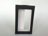 China Fashion Card Board Packaging Box For Phone Case, Matt Lamination Black Paper Board Box for sale