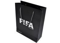China Fashion Black Paper Shopping Bags, Logo Customized Paper Hand Bag For Clothes Packaging for sale