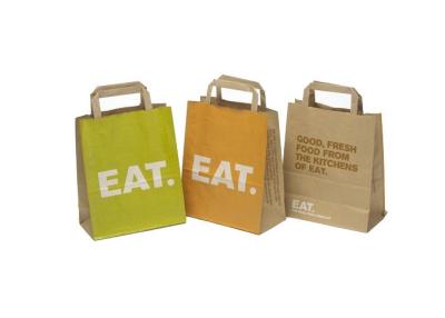 China Glossy Lamination Paper Packaging Food Bags, Card Paper Shopping Bag With Custom Logo for sale