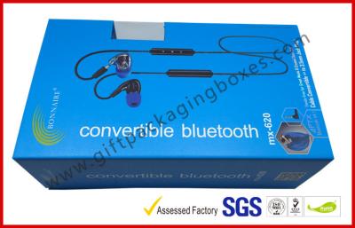 China Blue Color Apparel Gift Boxes / Smart Watch Box For Packing Electronic Product for sale