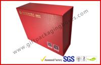 China Red special paper Magnetic Luxury Gift Boxes with silk paper tray for sale