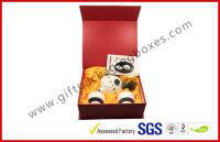China Red special paper Magnetic Luxury Gift Boxes with silk paper tray for sale