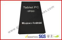 China Matt Black special paper gift box for tablet with silver hot stamp logo EVA tray for sale