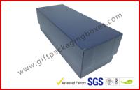 China HI Glossy Leather paper lid and base box with black / grey FOAM inner for sale