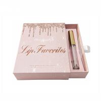 China Paperboard Pink Gift Cosmetic Packaging Boxes Lipstick With Drawer for sale