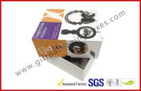 China Right Angle 1200G Grey board Gift Packaging Boxes , OEM Customized Printed Headphone Packaging Boxes for sale
