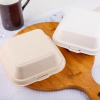 China custom biodegradable sugar cane bagasse donut pastry cake packaging food container eco friendly sugarcane burger box for sale
