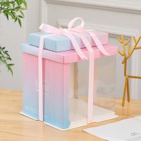 China Bestyle Custom Printed Cake Packaging Box Papercard With Clear View for sale