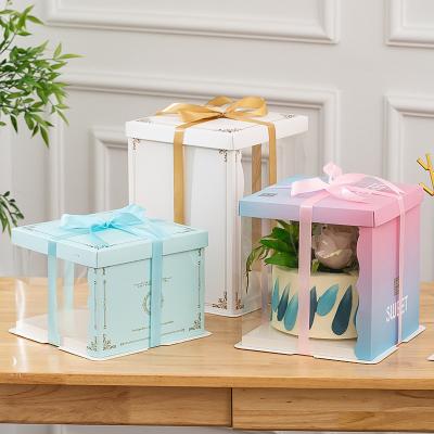China Bestyle Custom Printed Cake Packaging Box Papercard With Clear View for sale