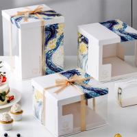 China Bestyle Custom Printed Cake Packaging Box Papercard With Clear View for sale
