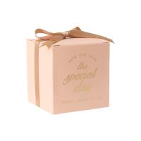 China Slotted Custom Cardboard Boxes Wedding / Party Chocolate Packaging Boxes With Ribbon for sale
