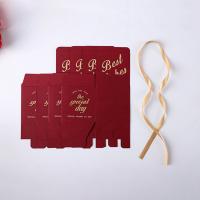 China Slotted Custom Cardboard Boxes Wedding / Party Chocolate Packaging Boxes With Ribbon for sale