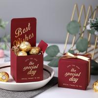 China Slotted Custom Cardboard Boxes Wedding / Party Chocolate Packaging Boxes With Ribbon for sale